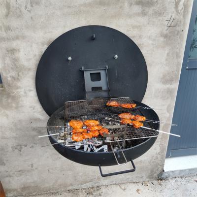 China Burning Wood Corten Steel Outdoor Barbecue Bbq Grills Heavy Duty for sale