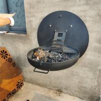 China Burning Wood Corten Steel Outdoor Barbecue Bbq Grills Heavy Duty for sale