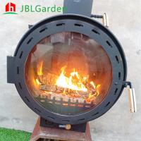 China Wood Burning Stove Heating Suspended Rotating Fireplace Corten Steel for sale