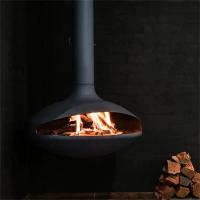 China Suspended Freestanding Wood Burning Hanging Fireplace Modern for sale