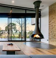 China Suspended Freestanding Wood Burning Hanging Fireplace Modern for sale