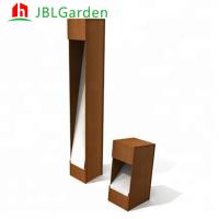 China Home Decoration Garden Lights Corten Steel Light Box 200cm Length With Solar Energy for sale