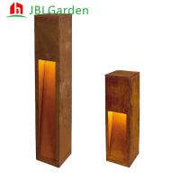 China Home Decoration Garden Lights Corten Steel Light Box 200cm Length With Solar Energy for sale