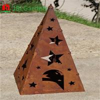 China Rustic Red Metal Art Garden Corten Steel Sculpture For Landscaping for sale