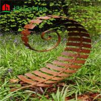 China Rustic Red Metal Art Garden Corten Steel Sculpture For Landscaping for sale