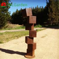 China Rustic Red Metal Art Garden Corten Steel Sculpture For Landscaping for sale