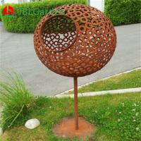 China Rustic Red Metal Art Garden Corten Steel Sculpture For Landscaping for sale