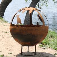China Wood Fuel Outdoor Steel Fire Pit Assembly Required 60cm/80cm/100cm/Custom Depth for sale