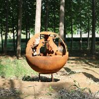 China Wood Fuel Outdoor Steel Fire Pit Assembly Required 60cm/80cm/100cm/Custom Depth for sale