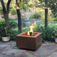 China Round 1000mm Rustic Red Steel Backyard Fire Pit or Customized for sale