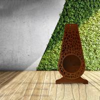 China Outdoor 600mm Diameter Corten Steel Fire Pits Packed In Wooden Box for sale