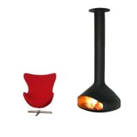 China Portable Modern 60x40x20inch Wood Firepits Round Hanging Metal Fireplace For Camping for sale