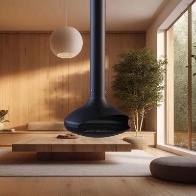 China Portable Modern 60x40x20inch Wood Firepits Round Hanging Metal Fireplace For Camping for sale