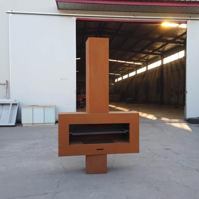 China Rustic Red Or Customized 6mm Steel Fire Pits Modern Corten Steel Rust Fire Pit for sale