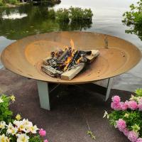 China 800mm Diameter Steel Firepit Wood Burning Metal Stamping Firebowl Modern Design Fire Pit for sale