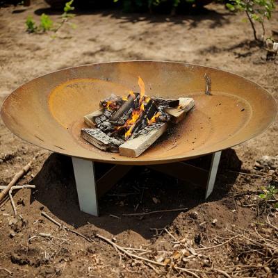 China 800mm Diameter Steel Firepit Wood Burning Metal Stamping Firebowl Modern Design Fire Pit for sale