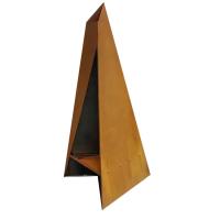 China Manual Ignition Wood/Gas Steel Fireplace Burner Garden Decor Corten Steel Fire Chimenea for sale