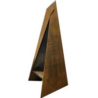 China Manual Ignition Wood/Gas Steel Fireplace Burner Garden Decor Corten Steel Fire Chimenea for sale