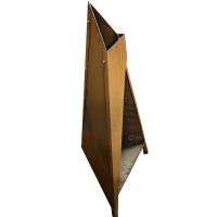 China Manual Ignition Wood/Gas Steel Fireplace Burner Garden Decor Corten Steel Fire Chimenea for sale