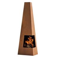 China Outdoor Corten Steel Weathering Steel Garden Rust Corten Steel Fire Obelisk for sale