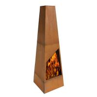 China Outdoor Corten Steel Weathering Steel Garden Rust Corten Steel Fire Obelisk for sale