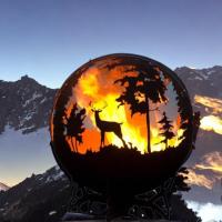 China Corten Steel Rust Assembly Required Yes Sphere Steel Fire Pits for sale