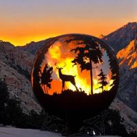China Corten Steel Rust Assembly Required Yes Sphere Steel Fire Pits for sale