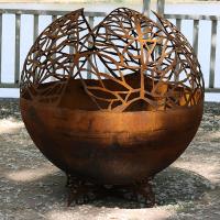 China Outdoor Wood Burner Fired corten Steel Fire Bowl Assembly Required for sale