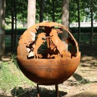 China weathering steel Outdoor Wood/Gas Steel Fireplace Assembly Required for sale