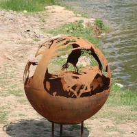 China weathering steel Outdoor Wood/Gas Steel Fireplace Assembly Required for sale