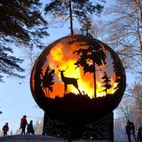 China Corten Steel/Weathering Steel Outdoor Round Fire Pit Rustic Red or Customized for sale