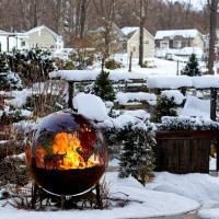 China Corten Steel/Weathering Steel Outdoor Round Fire Pit Rustic Red or Customized for sale