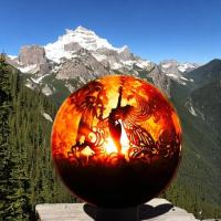 China Garden Fire Sphere Manual Ignition Round Steel Fire Pits outdoor for sale