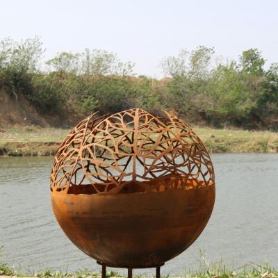 China garden outdoor Wood Fueled Backyard Steel Fire Pit Fire Sphere for sale