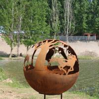 China garden outdoor Wood Fueled Backyard Steel Fire Pit Fire Sphere for sale