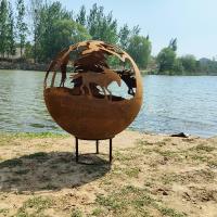 China garden outdoor Wood Fueled Backyard Steel Fire Pit Fire Sphere for sale