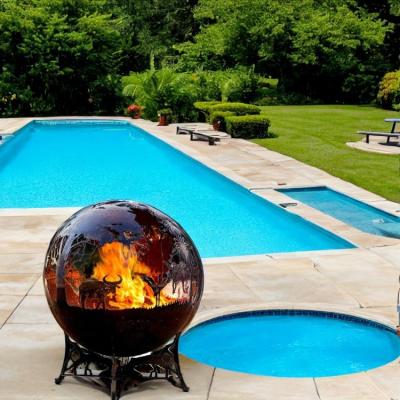 China Outdoor Fire Pit Sphere Steel Fire Pit 6mm Thickness Customized for sale
