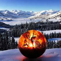China 6mm Thickness Round Fire Bowl Outdoor Fireplace With 1 Year Warranty for sale
