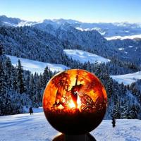 China 6mm Thickness Round Fire Bowl Outdoor Fireplace With 1 Year Warranty for sale