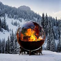 China 6mm Thickness Round Fire Bowl Outdoor Fireplace With 1 Year Warranty for sale