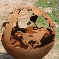 China Outdoor Steel Fire Pits 1000mm Or Customized Diameter Wood Fuel Type for sale