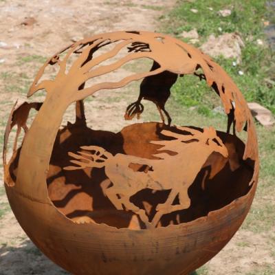 China Outdoor Steel Fire Pits 1000mm Or Customized Diameter Wood Fuel Type for sale
