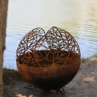 China Manual Ignition Corten Steel Fire Pits 3mm Thickness For Outdoor Use for sale