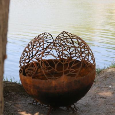 China Manual Ignition Corten Steel Fire Pits 3mm Thickness For Outdoor Use for sale
