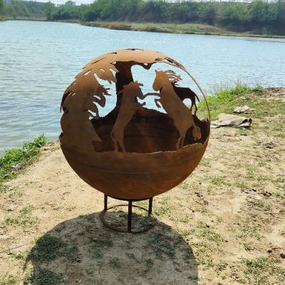 China Wood Burning Steel Outdoor Fire Pit Depth60cm/80cm/100cm/Custom for sale