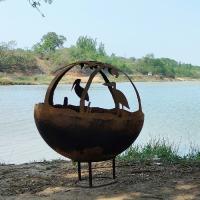 China Wood Burning Steel Outdoor Fire Pit Depth60cm/80cm/100cm/Custom for sale