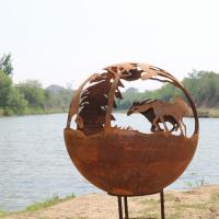 China Wood Burning Steel Outdoor Fire Pit Depth60cm/80cm/100cm/Custom for sale