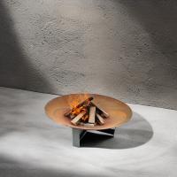 China Manual Ignition Steel Firepit Bowl Wood/Gas Fuel Garden Art Corten Steel Fire Pit for sale