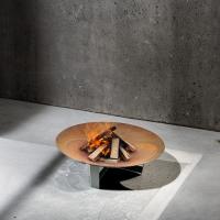 China Garden Decor Steel Outdoor Gas Fireplace Corten Steel Fire Burner Pot Bowl for sale