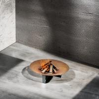 China Garden Decor Steel Outdoor Gas Fireplace Corten Steel Fire Burner Pot Bowl for sale